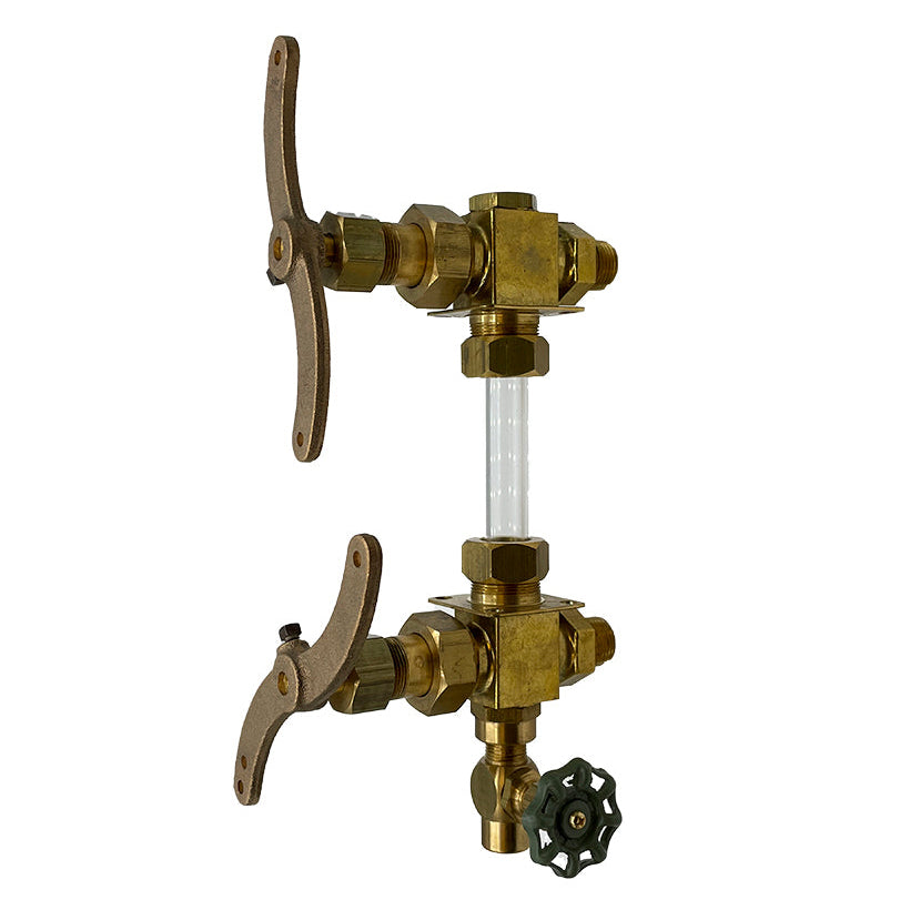 WG53-50 Brass Chain Lever Liquid Level Water Gauges — Gage Glass