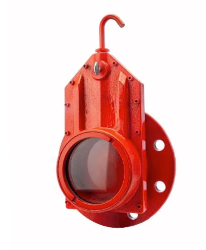 4" Blast Gate Observation Port (F/T) Flanged to Threaded — Gage Glass